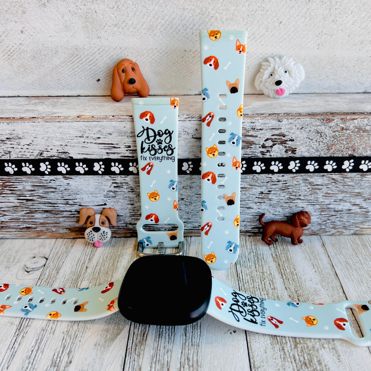 Dog Kisses Print Silicone Band For Fitbit Versa 3/4/Sense – Fancy Bands