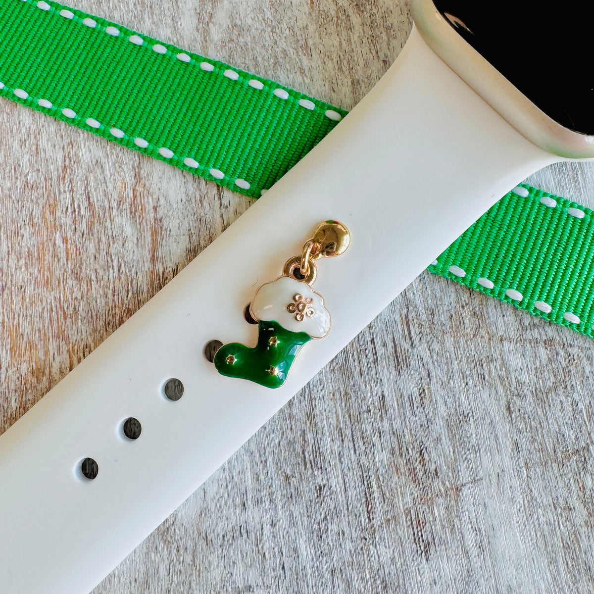 Band Charms 1pc. Green Christmas Stocking – Fancy Bands