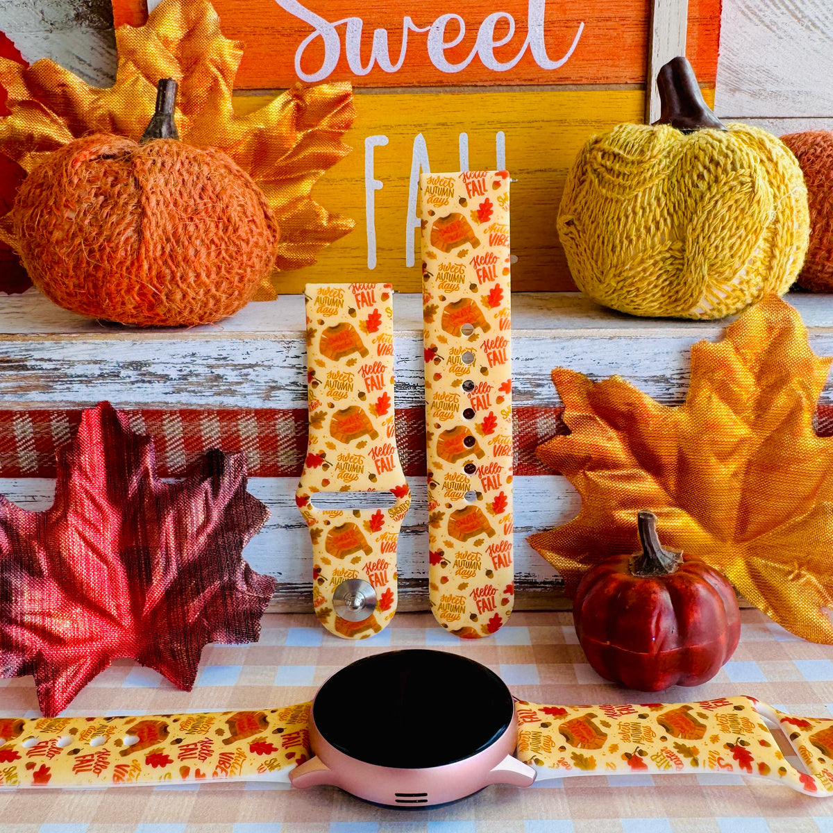 Fall Days Print Silicone Band For Samsung Watch – Fancy Bands