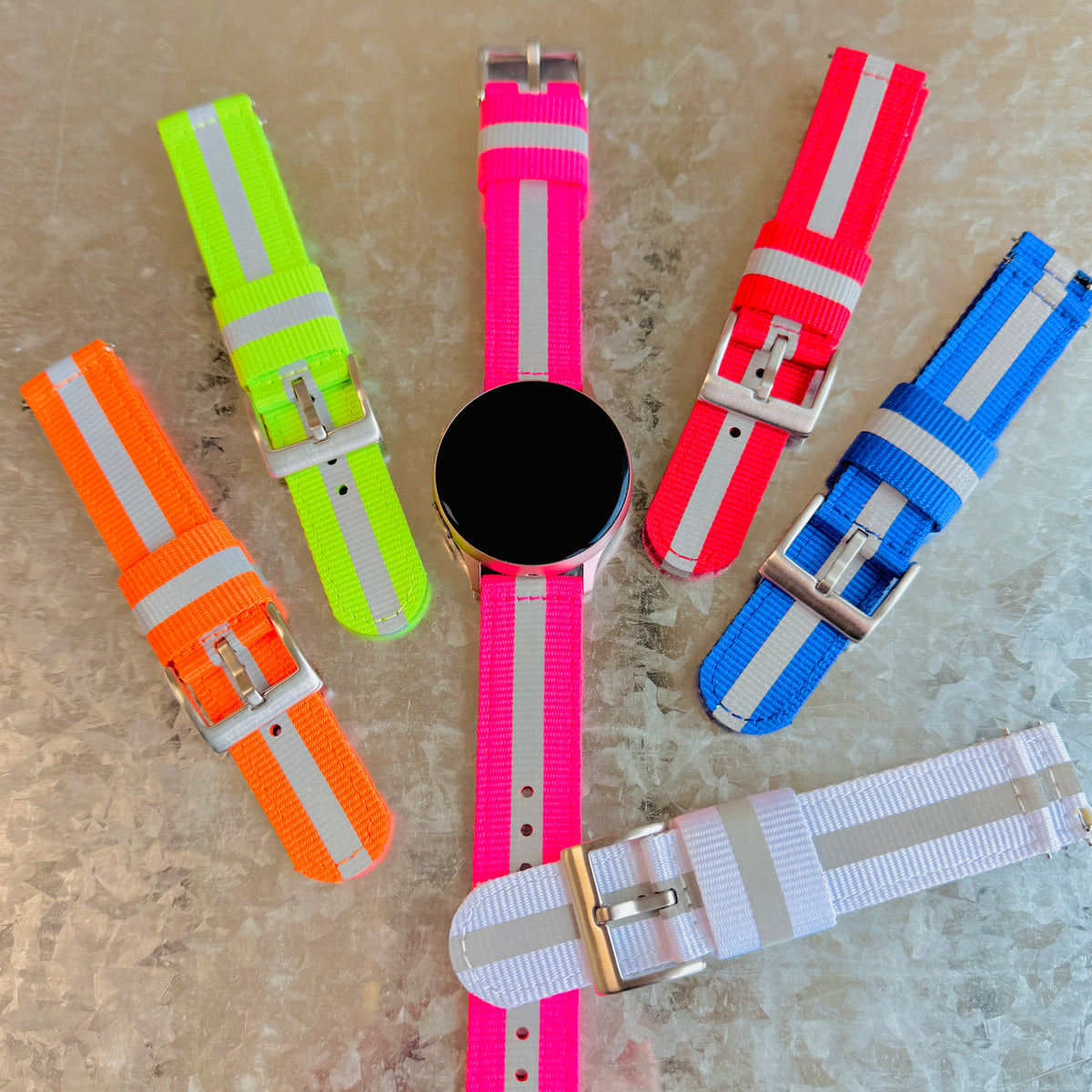 Reflective Braided Nylon Sports Band For Samsung Watch Multiple Colors ...