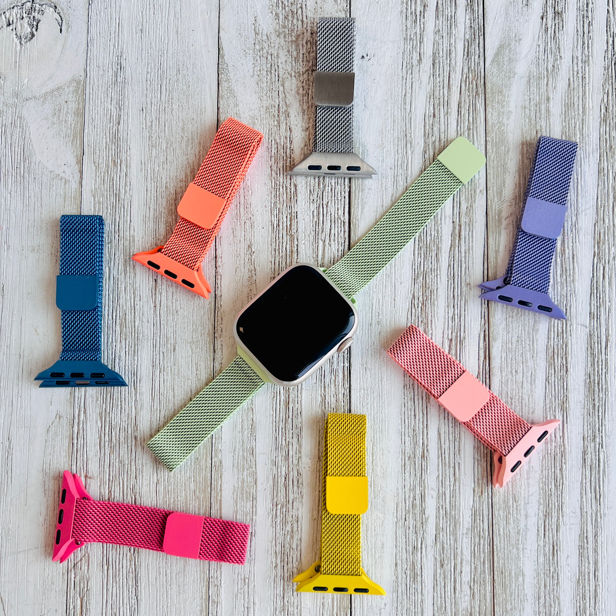Slim Milanese Loop Band For Apple Watch Multiple Prints Available ...