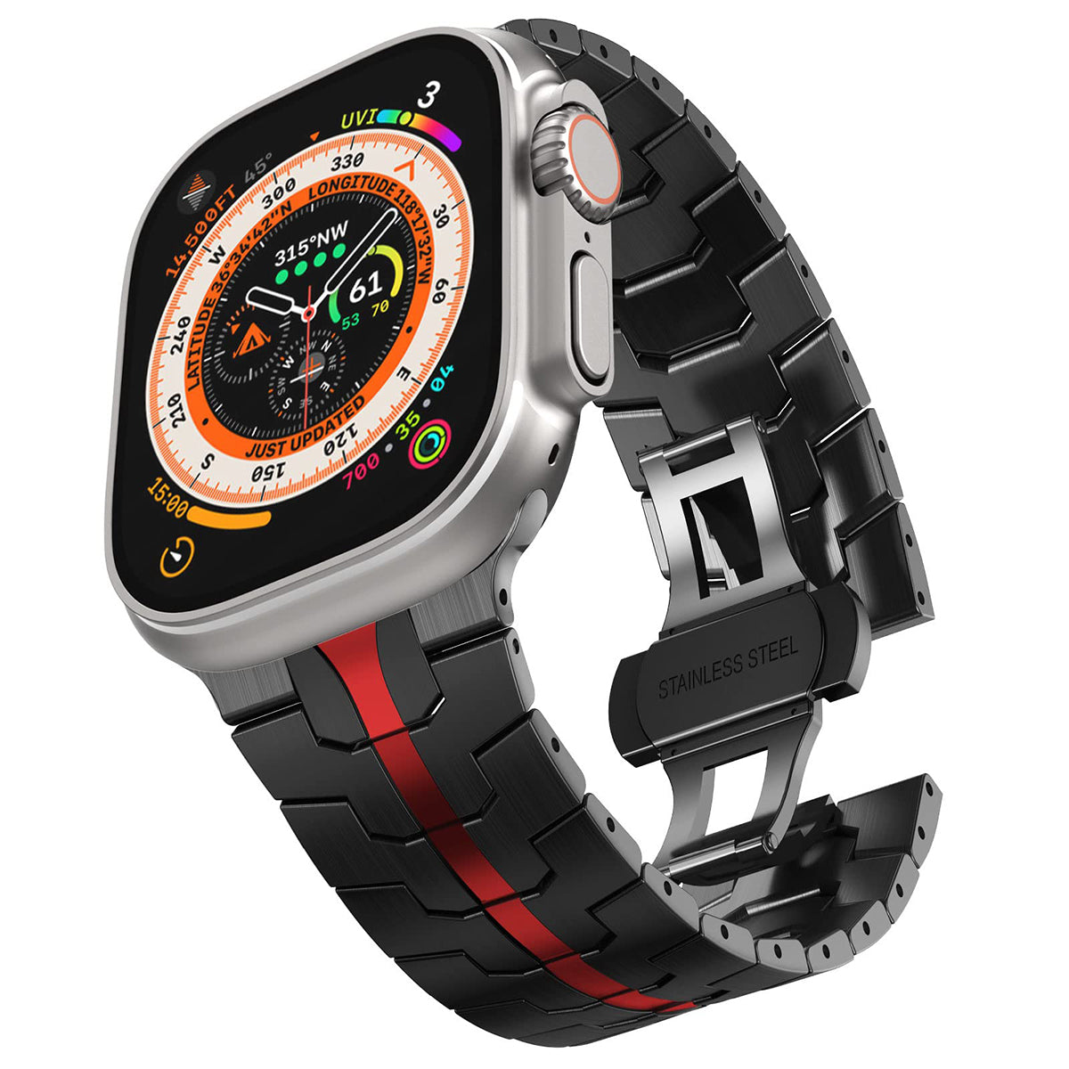 ChronoLuxe Steel Link Band For Apple Watch Multiple Colors Available ...