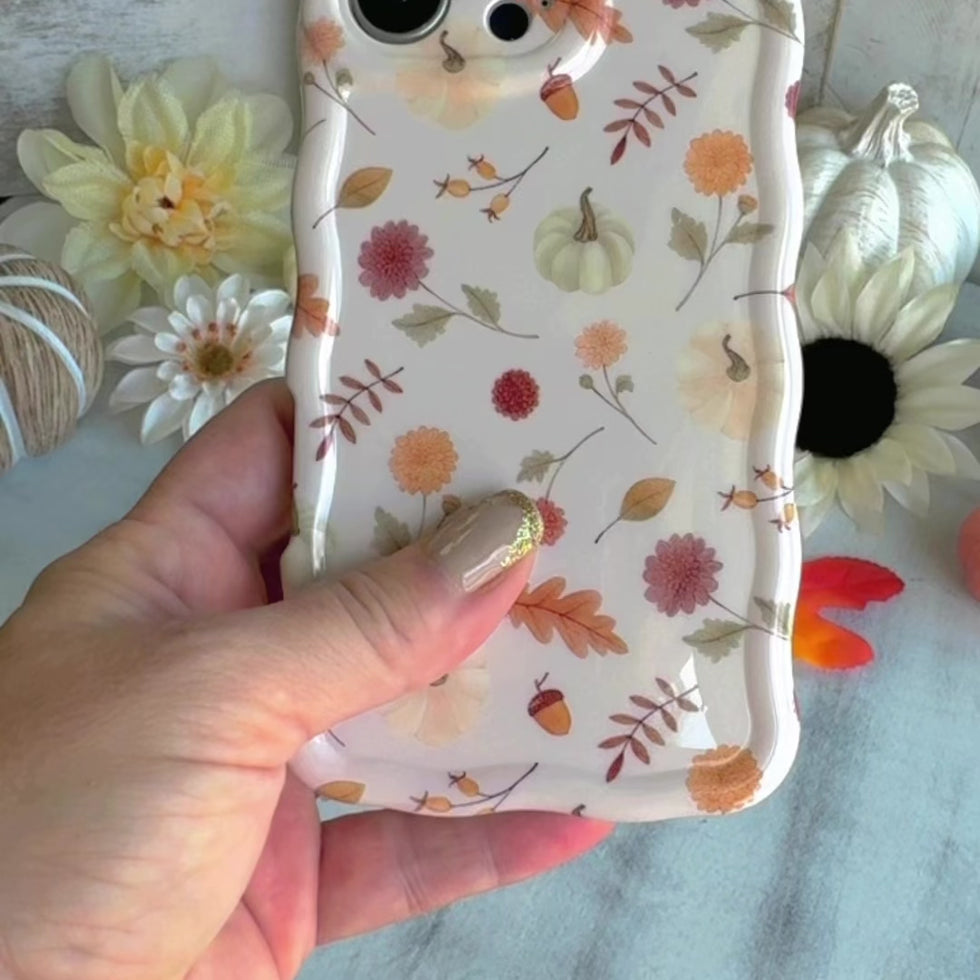 Fall Floral Bliss iPhone Case 🍂🌼 | Wavy Luxe MagSafe – Fancy Bands