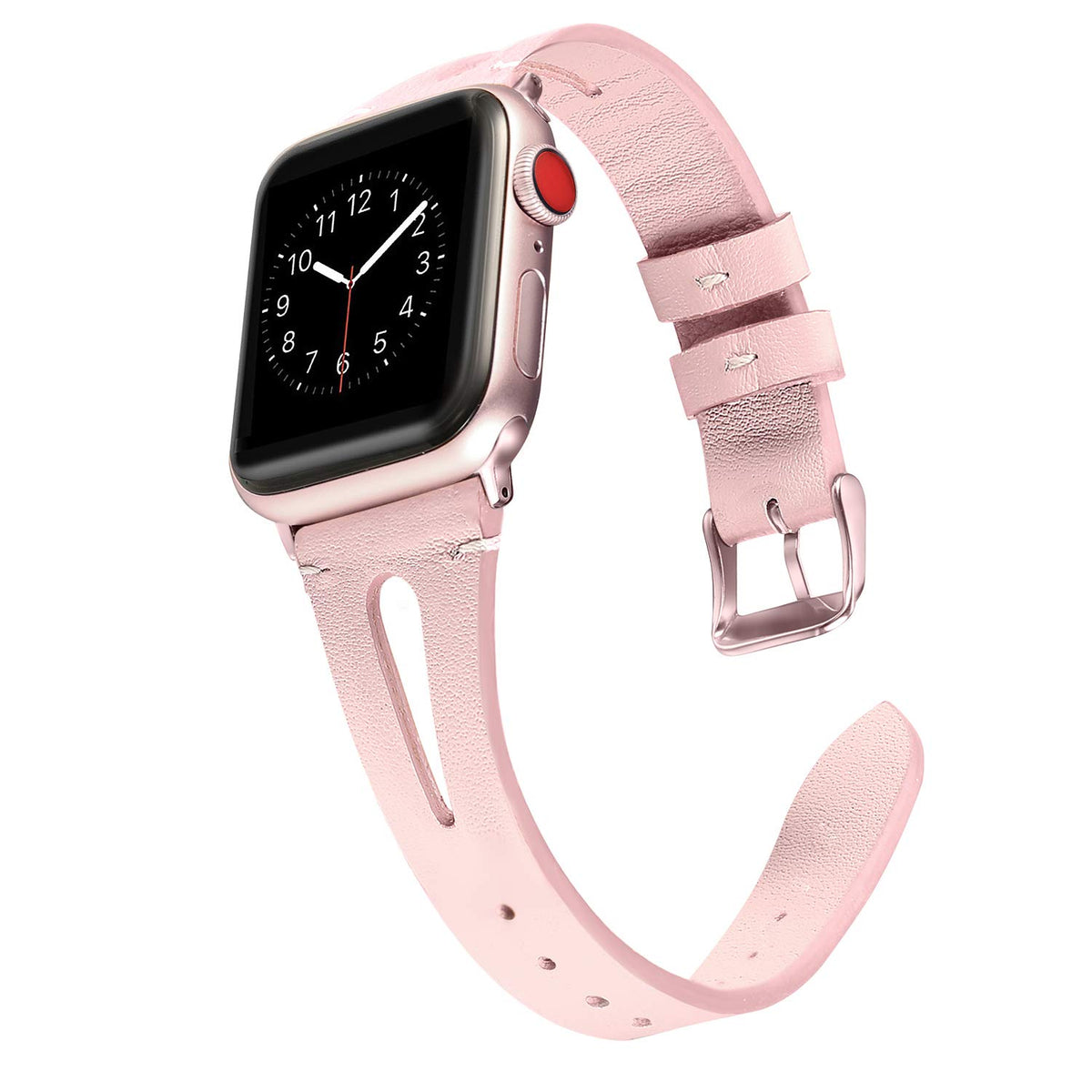 Soft Slim Leather Pink Apple Watch Band – Fancy Bands