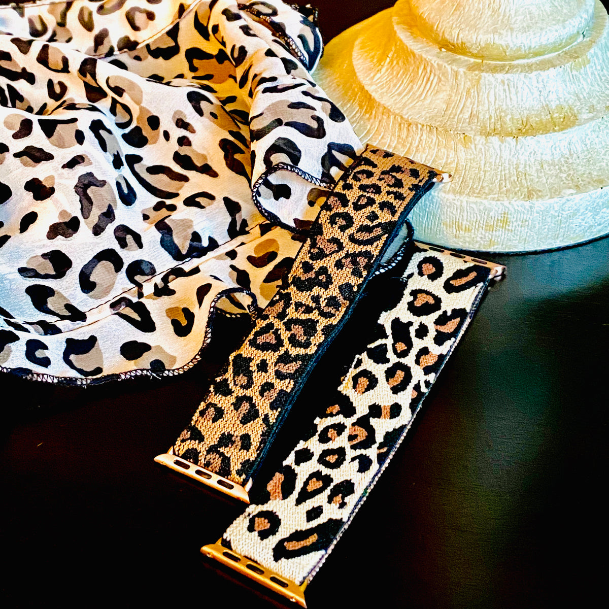 Stretchable Elastic Leopard Print Band For Apple Watch Two Colors Avai ...