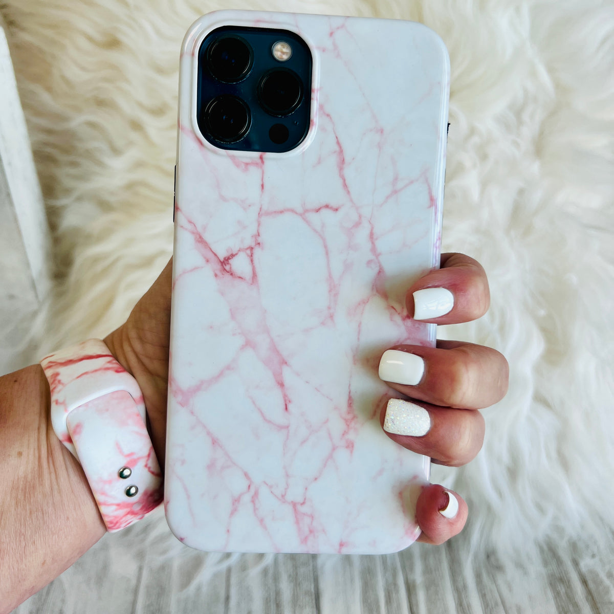 Pink Marble Case For iPhone – Fancy Bands