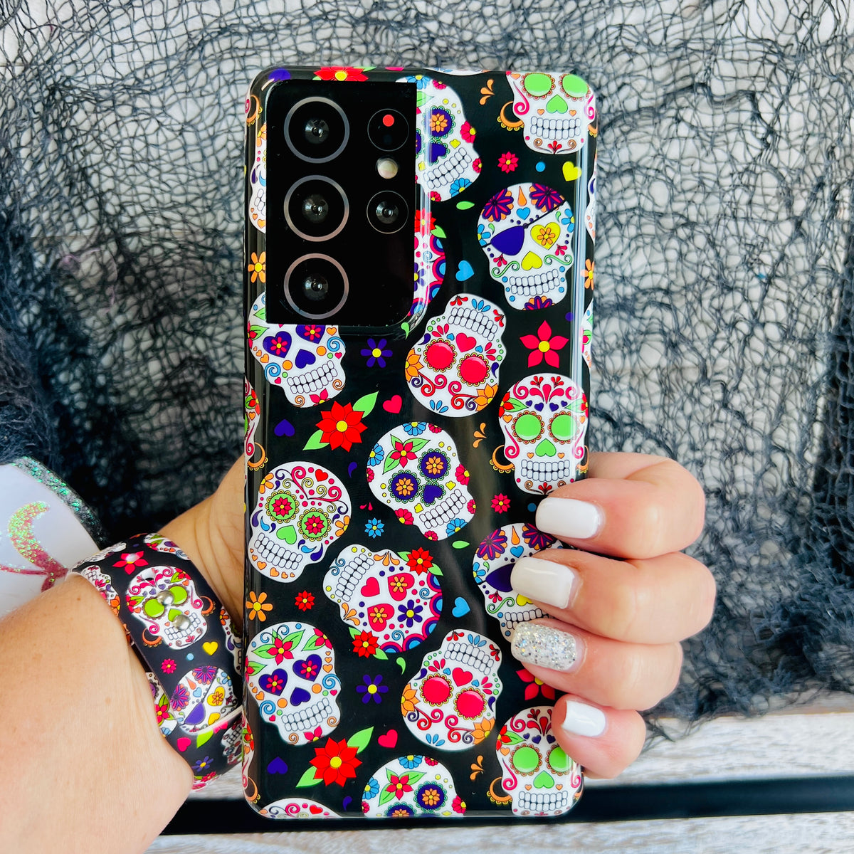 Sugar Skull Cell Phone Case For Samsung Galaxy – Fancy Bands