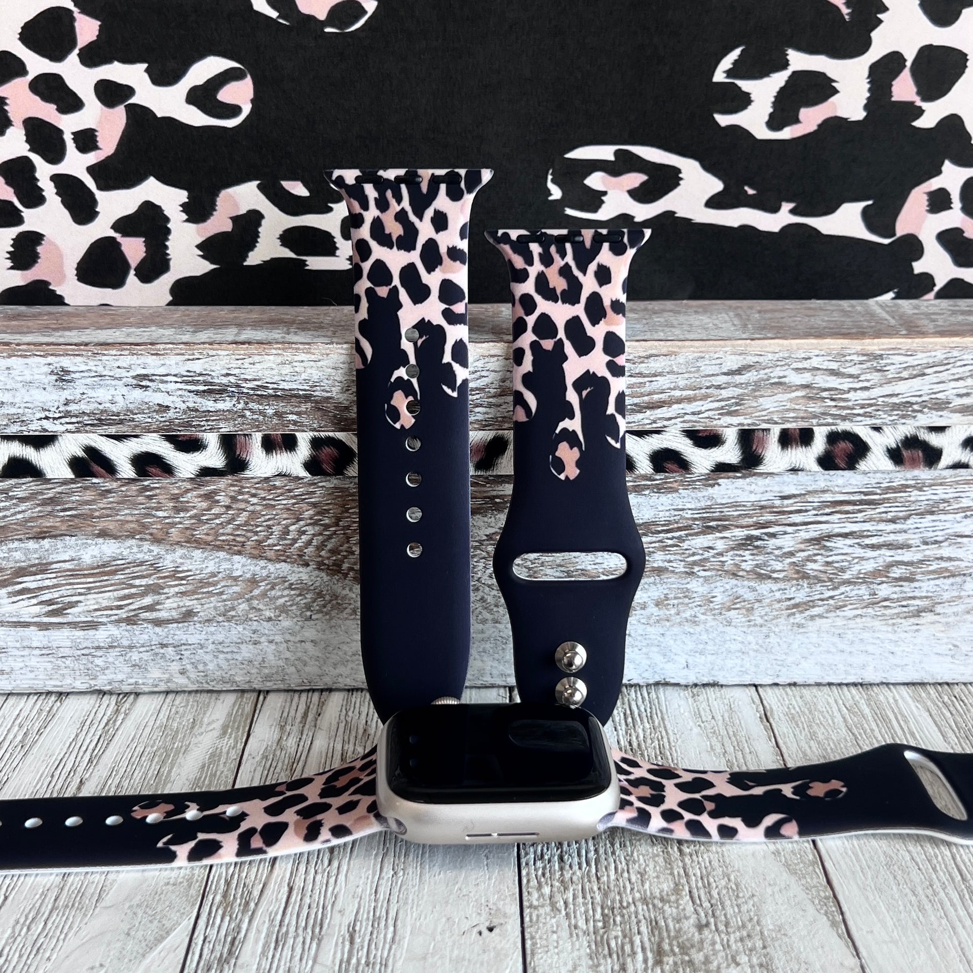 Leopard Drip Print Silicone Band For Apple Watch – Fancy Bands
