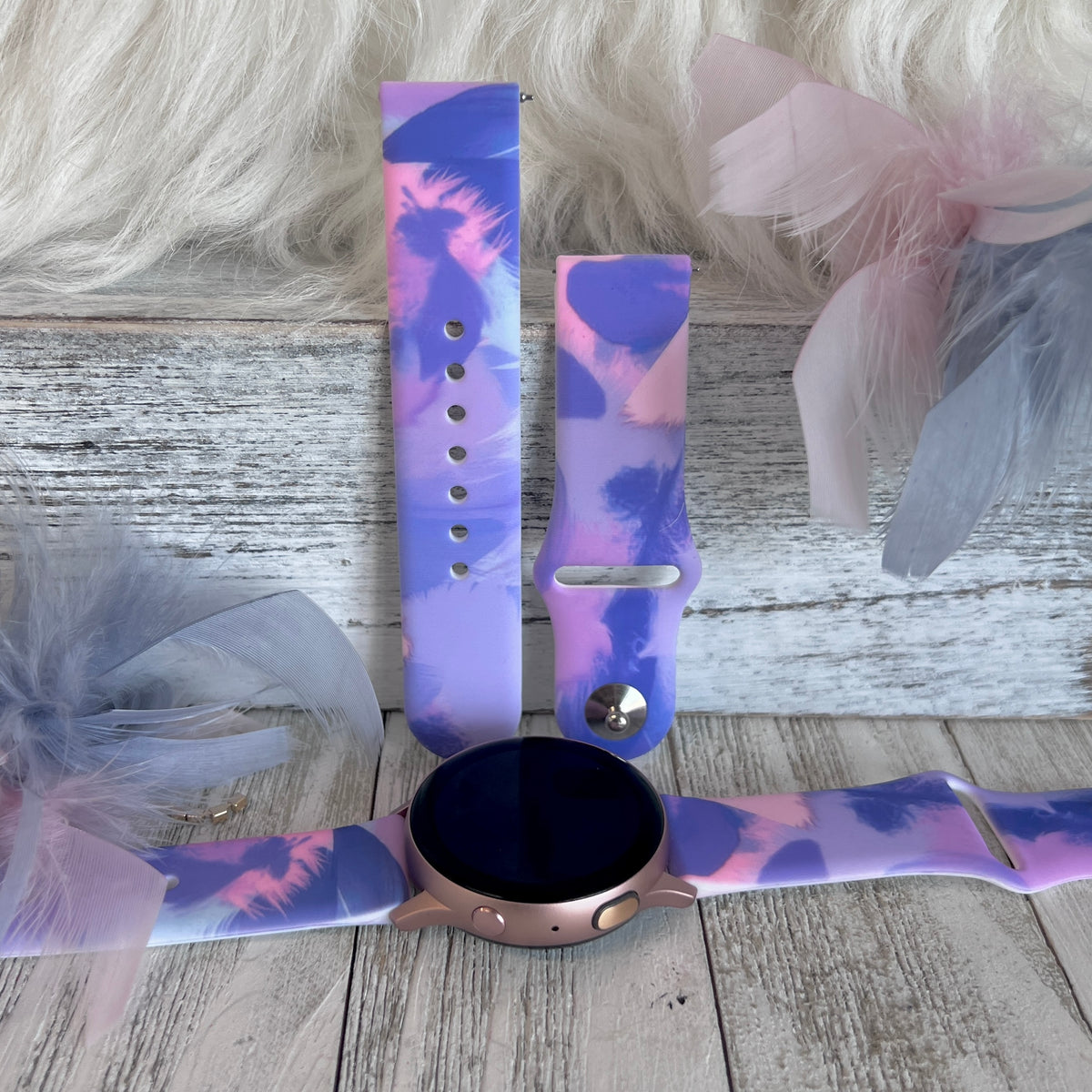 Peri Paradise Print Silicone Band For Samsung Watch – Fancy Bands