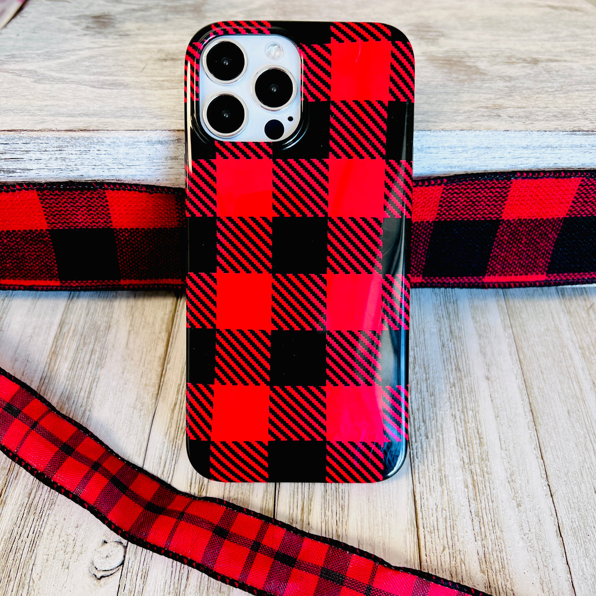 Bull Plaid Red Phone Case For iPhone – Fancy Bands