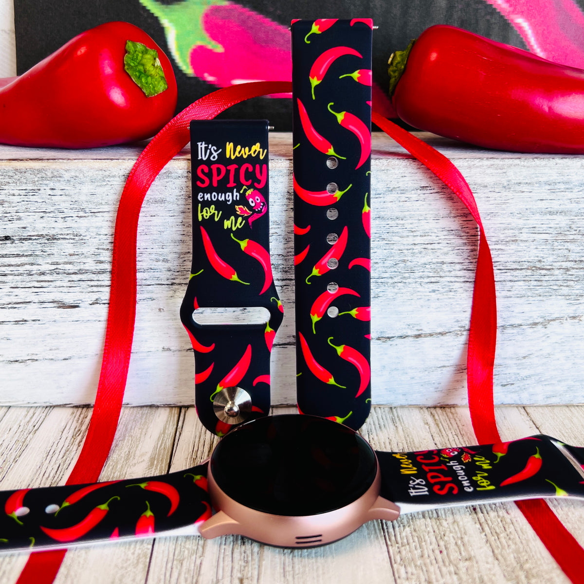 Spicy Print Silicone Band For Samsung Watch – Fancy Bands