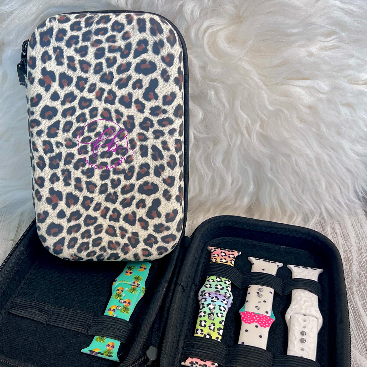 Travel Size Leopard Print Fancy Band Storage Case – Fancy Bands