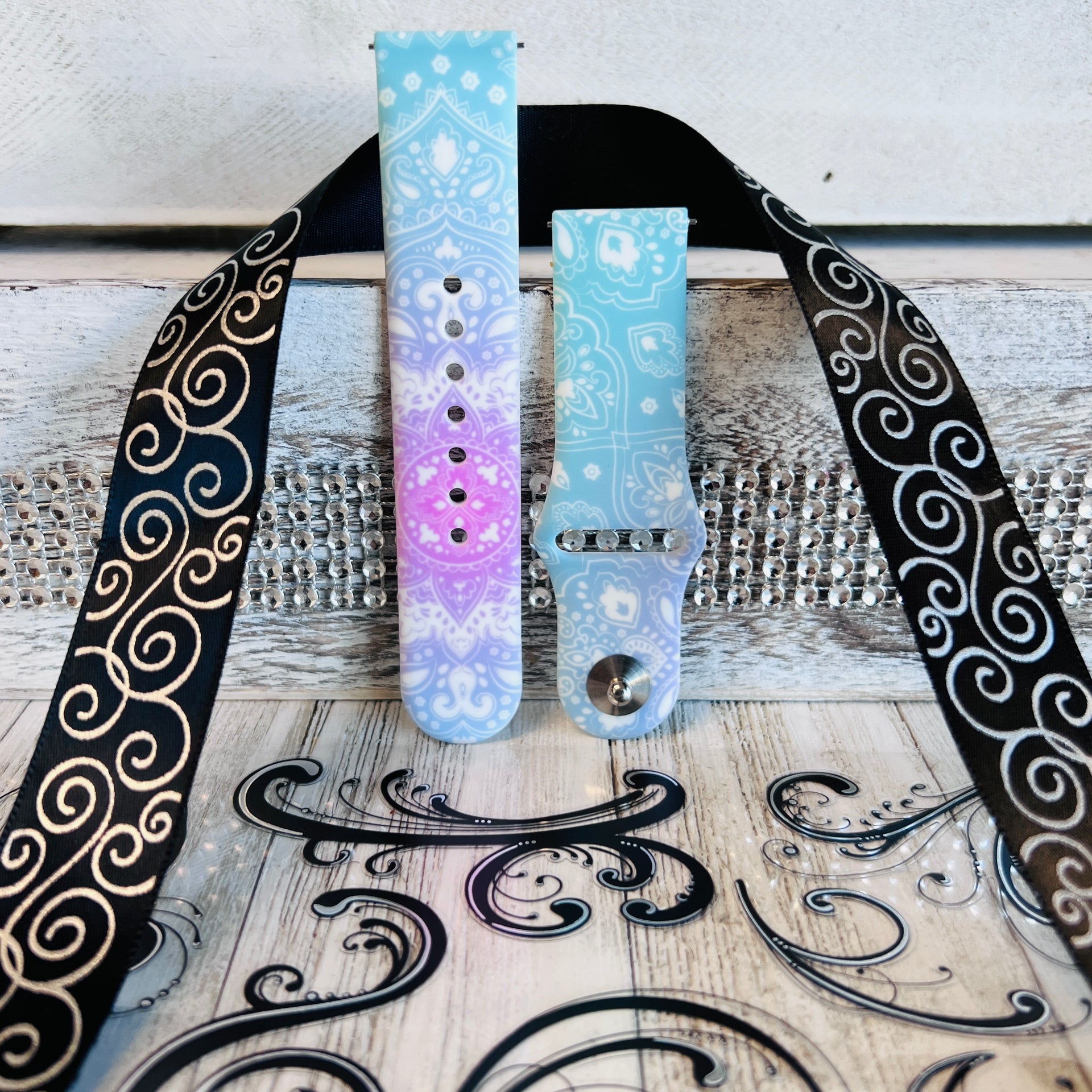 Henna Print Silicone Band For Samsung Watch Multiple Colors Available ...