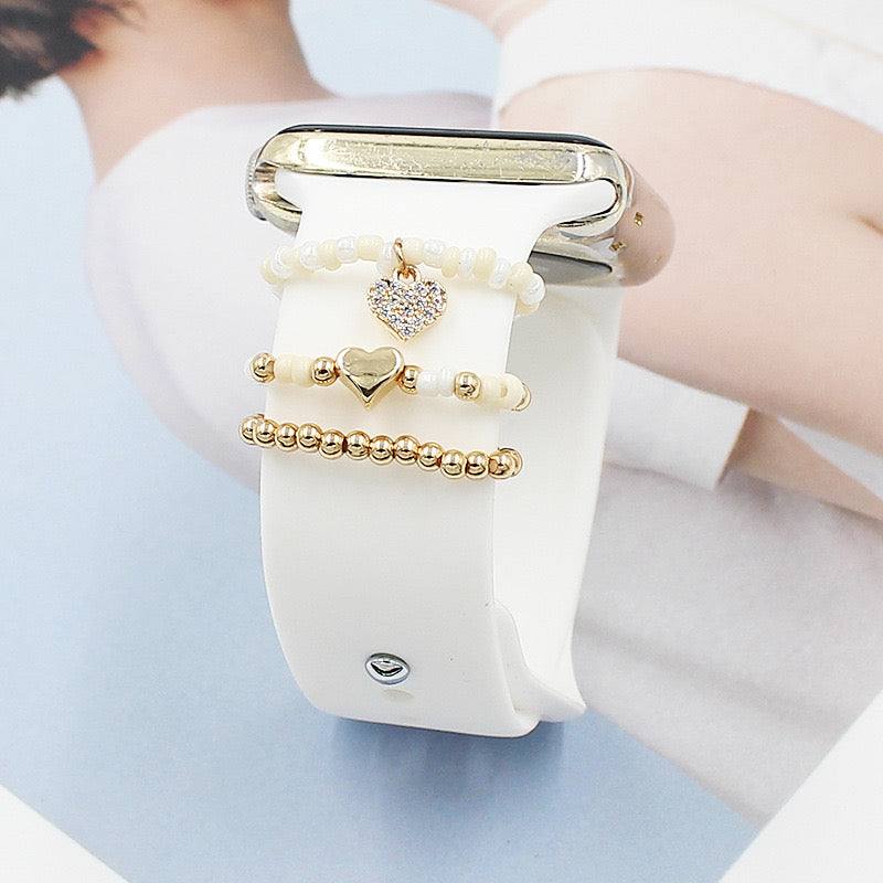 Band Bling 3pc. Stack Beaded Hearts Multiple Styles/Colors Available ...