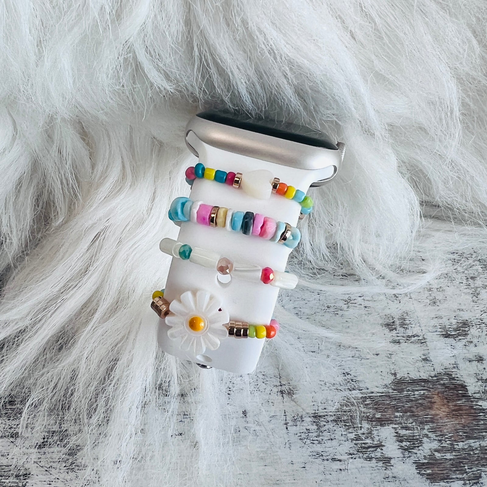 Band Bling 4pc Stack Beaded Daisy Multiple Colors Available – Fancy Bands